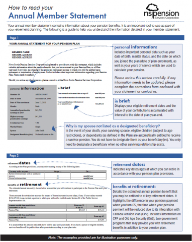 Your Annual Member Statement | Nova Scotia Teacher's Pension Plan